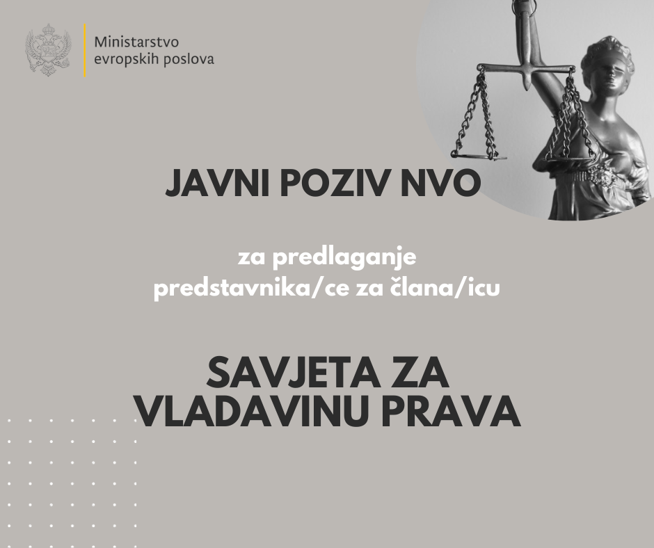 Javni poziv NVO za predlaganje predstavnika/ce za člana/icu Savjeta za ... Javni poziv NVO za predlaganje predstavnika/ce za člana/icu Savjeta za ...
