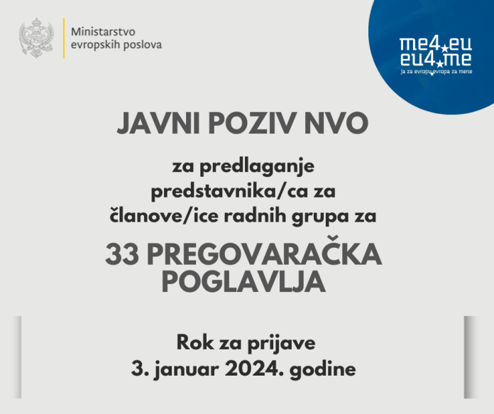 Javni poziv NVO za predlaganje predstavnika/ca za članove/ice radnih ... Javni poziv NVO za predlaganje predstavnika/ca za članove/ice radnih ...